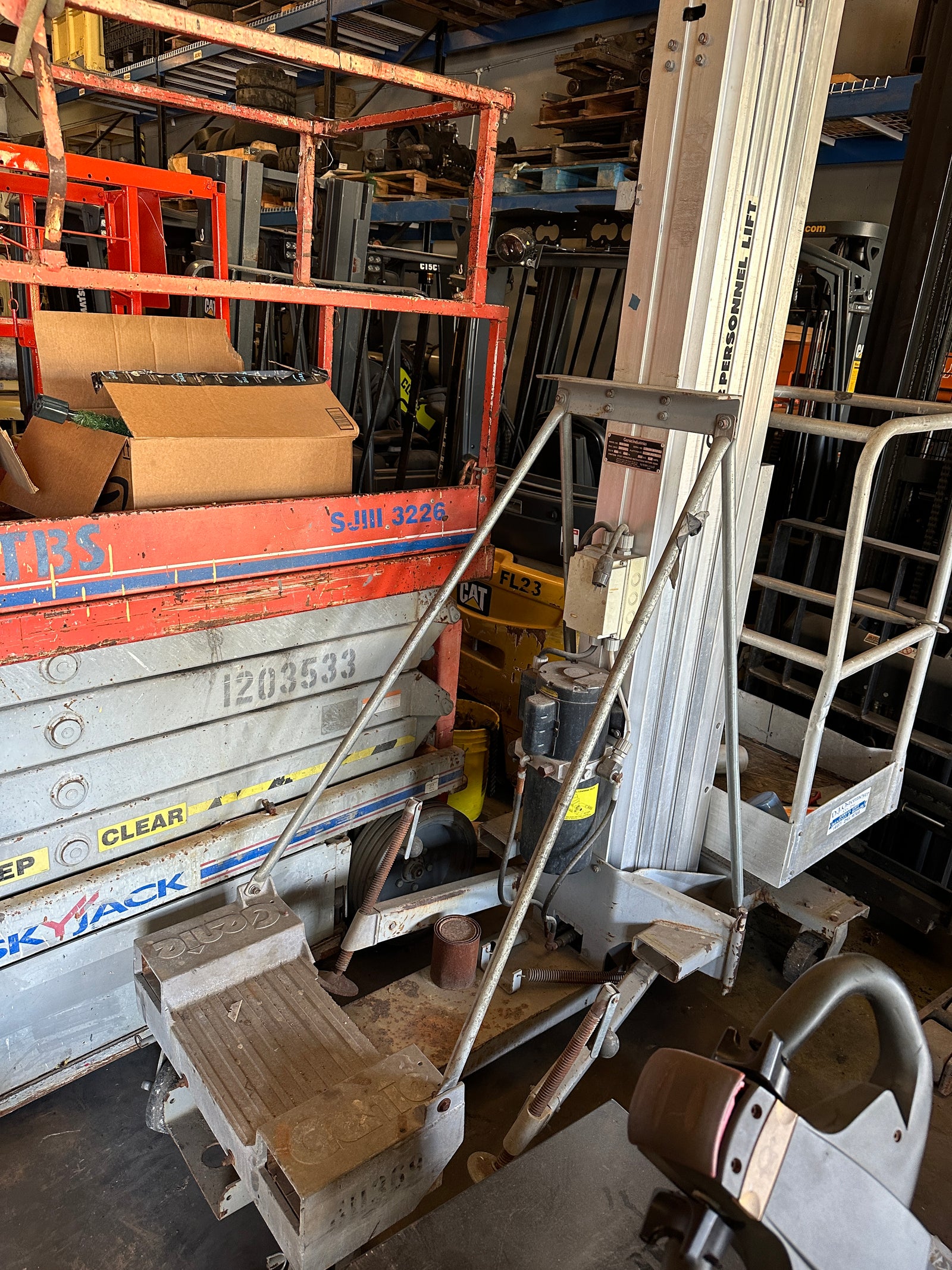 AAA Forklifts -Genie PLI-30AC 30' Push Vertical Man Lift Aerial Work ...